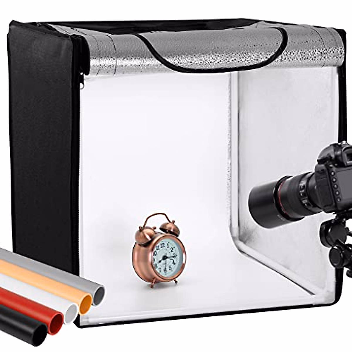 Finnhomy Professional Portable Photo Studio Photo Light Studio Photo Tent Light Box Table Top Photography Shooting Tent Box Lighting Kit, 16" x 16" Cube