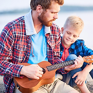 CHENGU Nylon Ukulele Strings with Felt Ukulele Picks for Soprano (21 Inch)/ Concert (23 Inch)/ Tenor (26 Inch) Ukulele (5 Sets String, 10 Felt Picks)