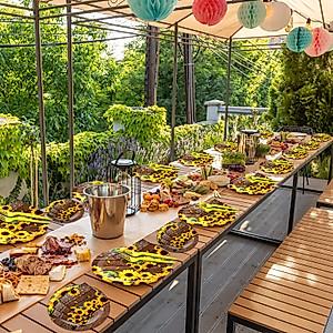 50 Guests Sunflower Bridal Birthday Party Supplies Set Summer Sunflower Plates Napkins Party Supplies Sunflower Decoration Sunflower Bridal Party Tableware for Men Women Boy Girl Sunflower 200 PCS