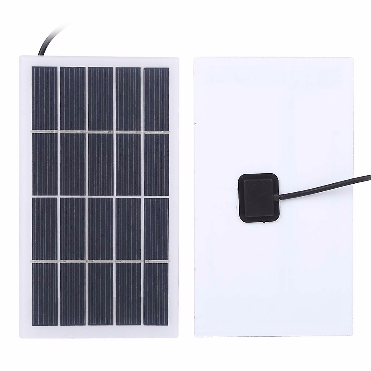 Flbirret 2W 5V Polysilicon Solar Charging Panel with DC Interface for 3.7V Battery - Ideal for Outdoor Garden Lamp and Low-Power Appliances