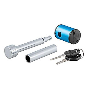 CURT 23506 Right-Angle Trailer Hitch Lock, 1/2-Inch Pin Diameter, 5/8-Inch Adapter, Fits 1-1/4 or 2-Inch Receiver