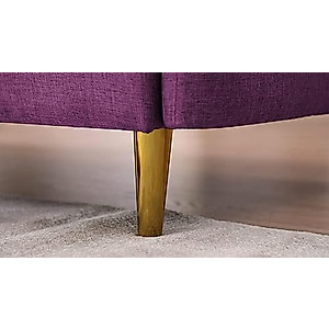 ERYE Polyester Upholstered Sofa Loveseat Couch for Home Apartment Office Small Space Living Room Furniture Sets,Modern Design Love Seats, Purple