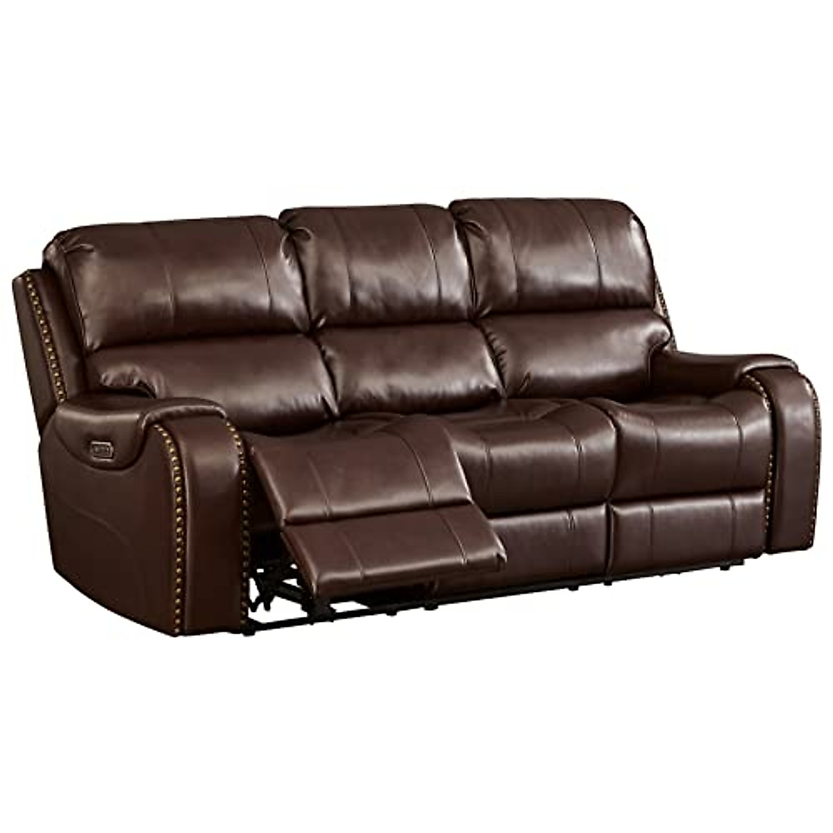 Signature Design by Ashley Latimer Power Reclining Sofa with Adjustable Headrest, Brown