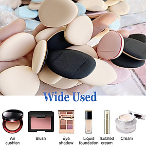 SALOCY Finger Puff, 25 Pcs Finger Powder Puff Mini Makeup Sponge Puff for Foundation Concealer Cosmetic Beauty Makeup Tools