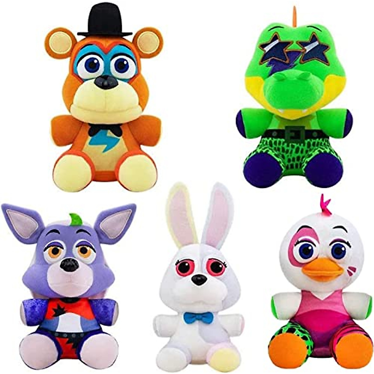 Zufernab 5pcs FNAF Plushies Set, Five Nights at Fre_ddy's Plushies, 5 Freddy's Fanf Plushie All