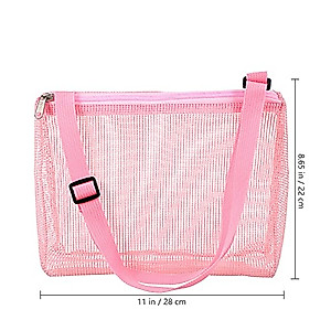 Kisangel Portable Mesh Bag Shower Caddy Practical Toiletry and Bath Organizer Tote