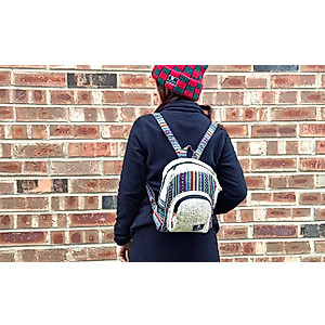 Z ZILLION CRAFT All natural mini Hemp back pack for men and women. 100 % Eco friendly vegan material from Hemp and Gheri. Multi color small size light back pack.