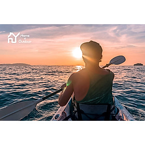 S.Y. Home&Outdoor Kayak Paddle Aluminum Alloy Oars for Boat 87.5 Inches Heavy Duty Canoe Paddle Asymmetrical Lightweight Boating Oar - Black