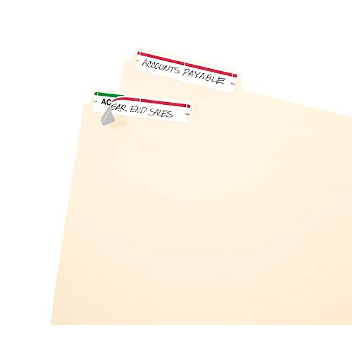 Avery File Folder Labels on 4" x 6" Sheets, Easy Peel, White/Red, Print & Handwrite, 2/3" x 3-7/16", 252 Labels (5201)