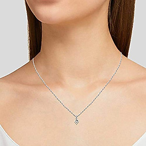 Brilliance in Motion .925 Sterling Silver Infinity Genuine Diamond Pendant with 18" Rope Chain (H-I Color, I1-I2 Clarity) - Choice of 14K Gold or White Rhodium Plating