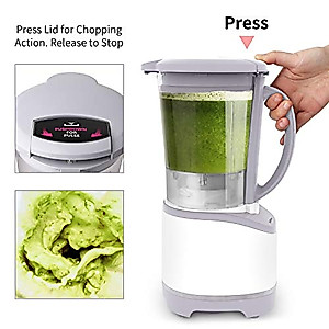 La Reveuse Multi-Functional Pulse Blender Countertop 400 Watts with 4.2-Cup Chopping Jar,for Blending, Mixing,Mincing,White