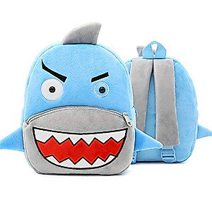 KISSOURBABY Backpack for Toddler Boys, Toddler Bookbag Girl Dinosaur Toys Bags(Shark)