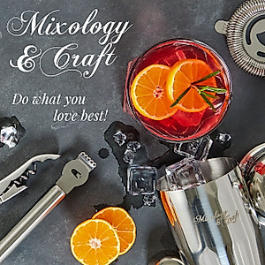 Mixology & Craft Bartender Kit - 15 Piece Set Including Cocktail Shaker and Bar Accessories, Perfect for Drink Mixing at Home, Plus Exclusive Recipe Cards