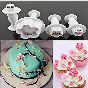 Flower Fondant Cutters,73Pcs Cake Cookie Cutter Plunger Sugarcraft Alphabet Letters Decorating Tools,Sunflower Rose Leaf Butterfly Heart Star Carnation Hollow Calyx Cutter Molds,Icing Modelling Kit