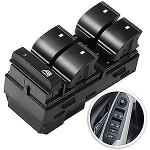 Front Left Driver Side Power Window Master Control Switch fit for 2007-2013 Chevy Silverado GMC Sierra 1500 2500HD 3500HD Traverse HHR Buick Enclave Replaces OE 25789692, 20945129, 25951963, 20945224