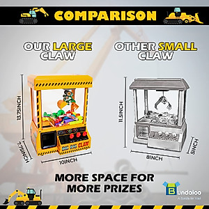 Bundaloo Claw Machine Arcade Game with Sound, Cool Fun Mini Candy Grabber Prize Dispenser Vending Toy for Kids, Boys & Girls (Big Rig Claw)