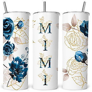 Best Mimi Gifts for Grandma- Cute Grandma's Tumbler- Mother's Day Birthday Christmas Gifts for Grandmom from Grandson Granddaughter