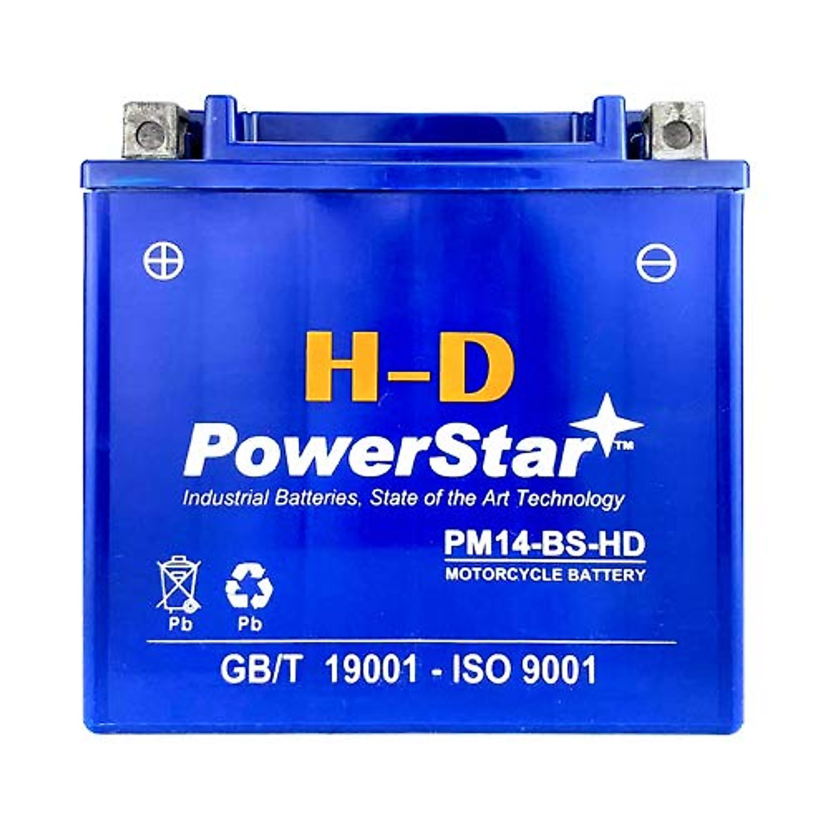 PowerStar YTX14 BS ATV Battery High Performance - Maintenance Free - Sealed AGM YTX14-BS Motorcycle Battery compatible for Honda TRX FL 350 400 500 650 Rancher Foreman