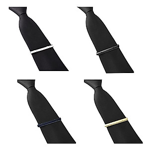 Erioctry Mens Stainless Steel Tie Clips Minimalist Necktie Tie Bar Clasp Clip Clamp Pins Best Gift For Men Business Party Wedding Best Gift and Daily Life