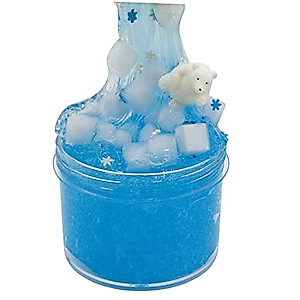 2 Pack Kit Jelly Cube Crunchy Slime Ocean Blue and Red Jelly Cube Slime.Snowflake Polar Bear, Watermelon for Gift Bags.Stress Relief Toys,Christmas Stocking fillers for Girls and Boys