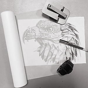 Tracing Paper Roll 12 Inch x 30 Yards White Trace Paper Roll Translucent Pattern Paper for Drawing Sewing Sketching