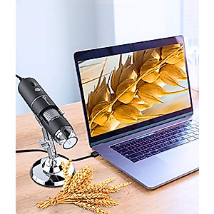 Wireless Digital Microscope Handheld USB HD Inspection Camera 50x-1000x Magnification with Stand Compatible with iPhone, iPad, Samsung Galaxy, Android, Mac, Windows Computer