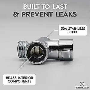 SmarterFresh Faucet Diverter Valve With Aerator and Male Threaded Adapter, Faucet Adapter for Hose Attachment, Faucet Connector for Water Diversion