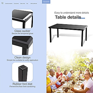 Meilocar 4 Pieces Patio Furniture, Textilene Metal Outdoor Furniture Set, Modern Conversation Set with Loveseat Tea Table, Small Outdoor Patio Chat Set for Backyard, Porch, Lawn and Balcony (Black)