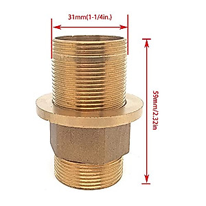 1pcs 2.32Inch Length Shank Nuts Faucet Tap Extension,Faucet Mount Extension Shank Threaded Pipe Mounting(Type:3)