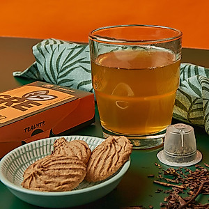 TEALYTE 50 Green Tea Pods I Nespresso compatible Tea Pods - I Compatible with Original Line Nespresso Machines I 5 packs