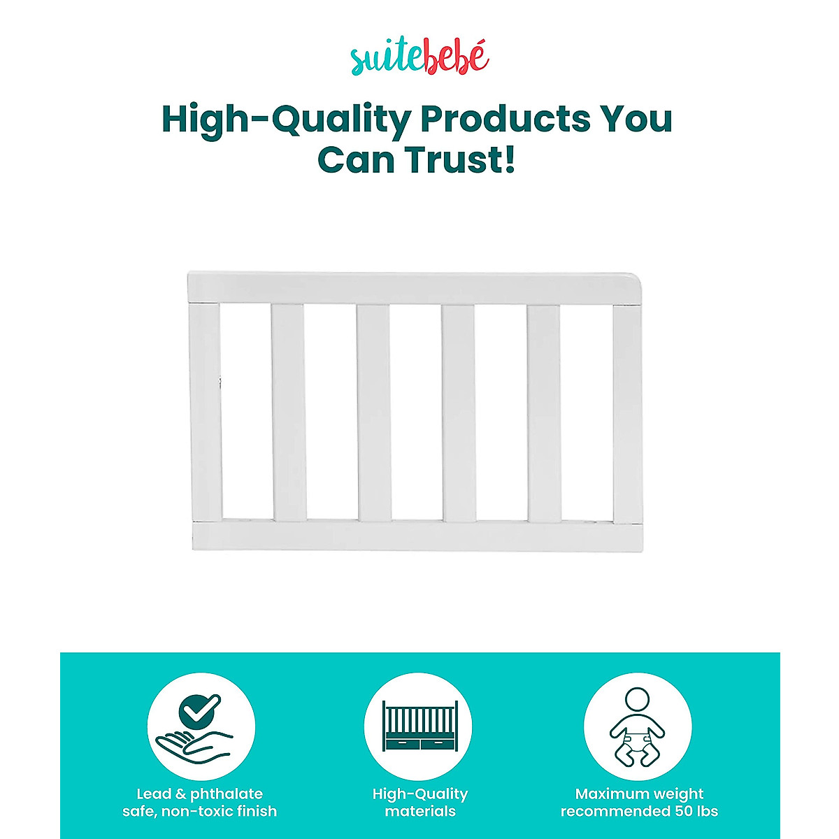 Suite Bebe Riley Toddler Guard Rail, Coral