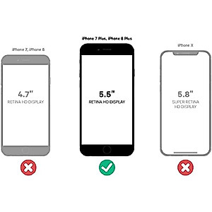OtterBox Commuter Series Case for iPhone 8 Plus & iPhone 7 Plus (ONLY) - (Not Compatible with Other iPhone 7/8 Models) - with Screen Protector - Bundle Packaging - Ballet Way (Pink Salt/Blush)