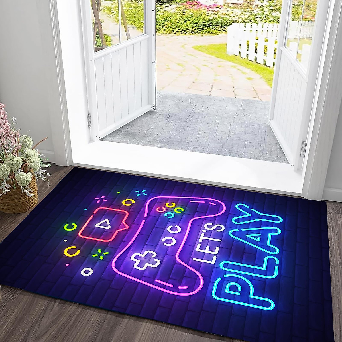 Osimiccp Gamer Rug for Boys Room 2'x3' Non-Slip 3D Cool Printed Gaming Rug for Boys Room,Game Room,Living Room,Bedroom Area Rug Home Decor