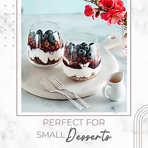 Exquisite Clear Plastic Mini Forks 100 CT Tasting Forks Disposable Mini Tasting Forks Mini Plastic Appetizer Forks I Mini Fruit Fork I Tiny Utensils I Cake Fork I Mini Serving Forks…