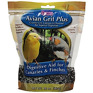 Brown's Avian Grit Plus Digestive Aid for Finches and Canaries with Licorice Scent, 20-Ounce