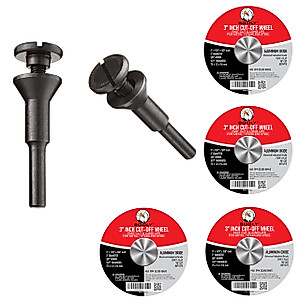 Premium-Grade Die Grinder Bits Carbide Burr Set 1/4 Shank 8-PC Double-Cut Rotary Metal Grinding Bits for Dewalt Milwaukee & Die Grinders Accessories/Bonus Kit: 4-PC 3" Cut-Off Wheels + 2-PC Mandrels