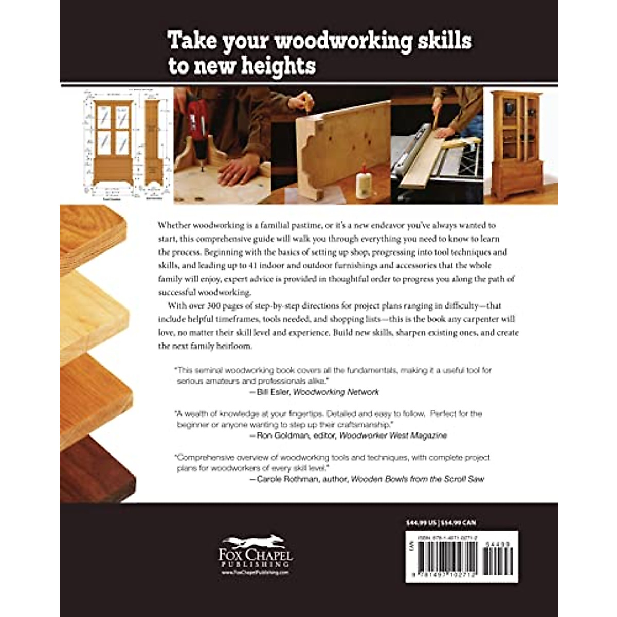Woodworking: The Complete Step-by-Step Guide to Skills, Techniques, and Projects (Fox Chapel Publishing) 41 Complete Plans, 1,200 Photos and Illustrations, Easy to Follow Diagrams, and Expert Guidance