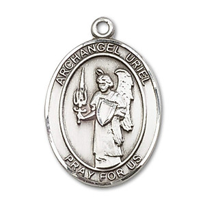 Jewels Obsession St. Uriel Pendant | Sterling Silver St. Uriel Pendant - 24" Chain - Made In USA