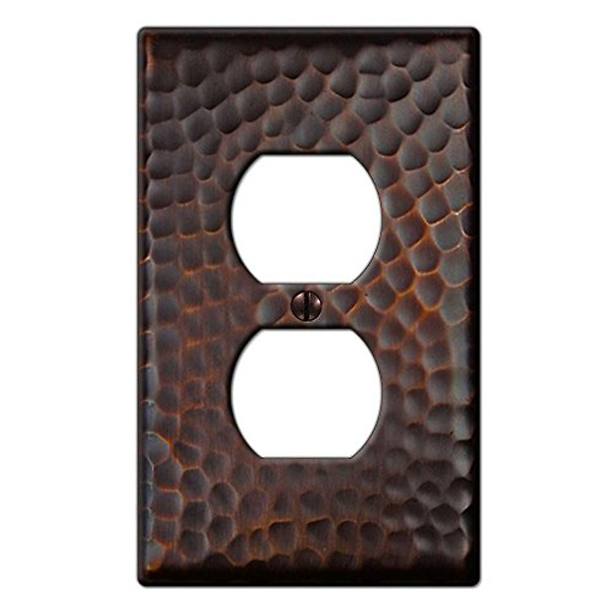 Hampton Bay Hammered 1 Duplex Outlet Plate - Aged Bronze