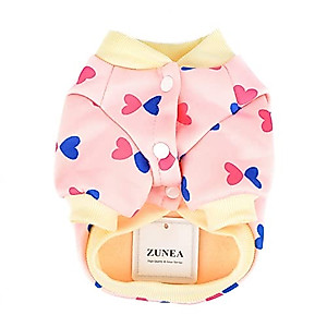Zunea Dog Sweater Coat for Small Dogs Girl Winter Warm Sweatshirt Jacket Coat with D-Ring Angle Wing Puppy Clothes Jumper Soft Pet Apparel Cold Weather Chihuahua Yorkie Clothing Pink S
