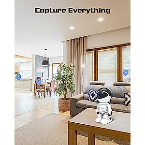 Indoor Camera,Wireless Security Camera, IP Camera 2K, WiFi Home Indoor Camera, Pet Camera with Phone App,Smart Pan Tilt 2.4GHz with IR Night Vision, Siren,Motion Detection for Baby and Pet (2K-White)