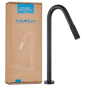 Sanliv Drinking Water Purifier Faucet,Matte Black RO Faucet,Filtered Water Faucet for Kitchen Bar Sink,Pure Cold Water Filter Tap for Reverse Osmosis Filtration System