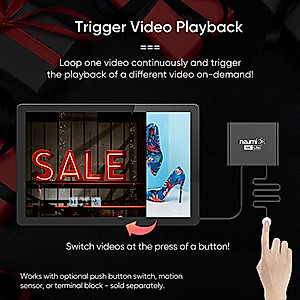 NEUMI Atom 4K Lite Ultra-HD Digital Media Player for USB Drives and SD Cards - Plays 4K/UHD Videos, HEVC/H.265, HDMI and Analog AV, Automatic Playback, Looping, Trigger Capability