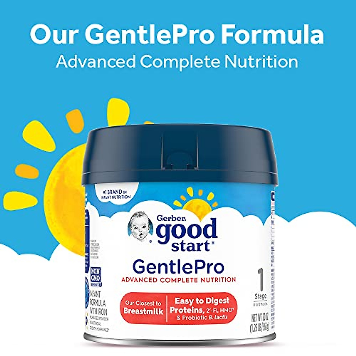Gerber Good Start Baby Formula Powder, GentlePro Probiotics, Stage 1, 20 Ounce