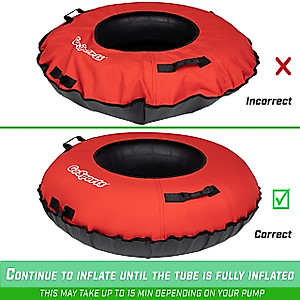 GoSports 44 in Heavy-Duty Winter Snow Tube with Premium Canvas Cover - Commercial Grade Sled - Choose Your Style
