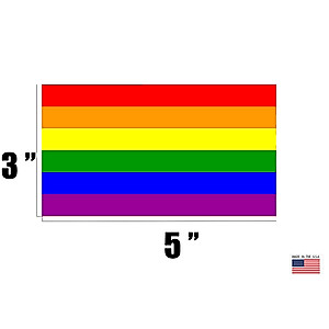 Rogue River Tactical LGBT Rainbow Flag Sticker Car Decal Bumper Sticker Gay Pride Lesbian Bisexual Transgender Support (5x3)