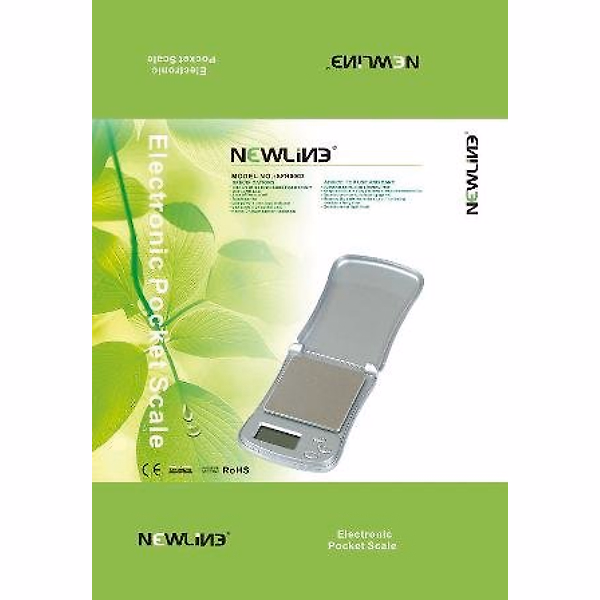 Newline Digital Pocket Jewelry Fliptop Accurate Scale, SHP0003-Silver