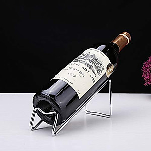 SuproBarware Wine Rack Set of 6- Stainless Steel Single Wine Bottle Holder Rack, Stylish Wine Bottle Organizer Great for Wine Lovers