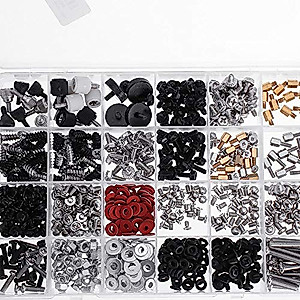 NLXTXQC 420Pcs/set M2/M3/M3.5 Desktop DIY Computer Repair Screw Assortment Mainboard Fan Cross Screws Hex Standoffs Spacers Kits w/Storage Box Screwdrivers