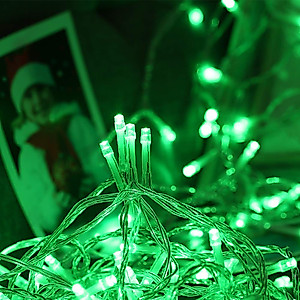 Jnaurb Decorative Light St. Patrick's Day Lights, 75 Feet 200 Led Indoor Fairy Twinkle Lights, Plug in String Light 8 Modes Waterproof for Home, Party, Holiday, St. Patrick's Day Decorations(Green)
